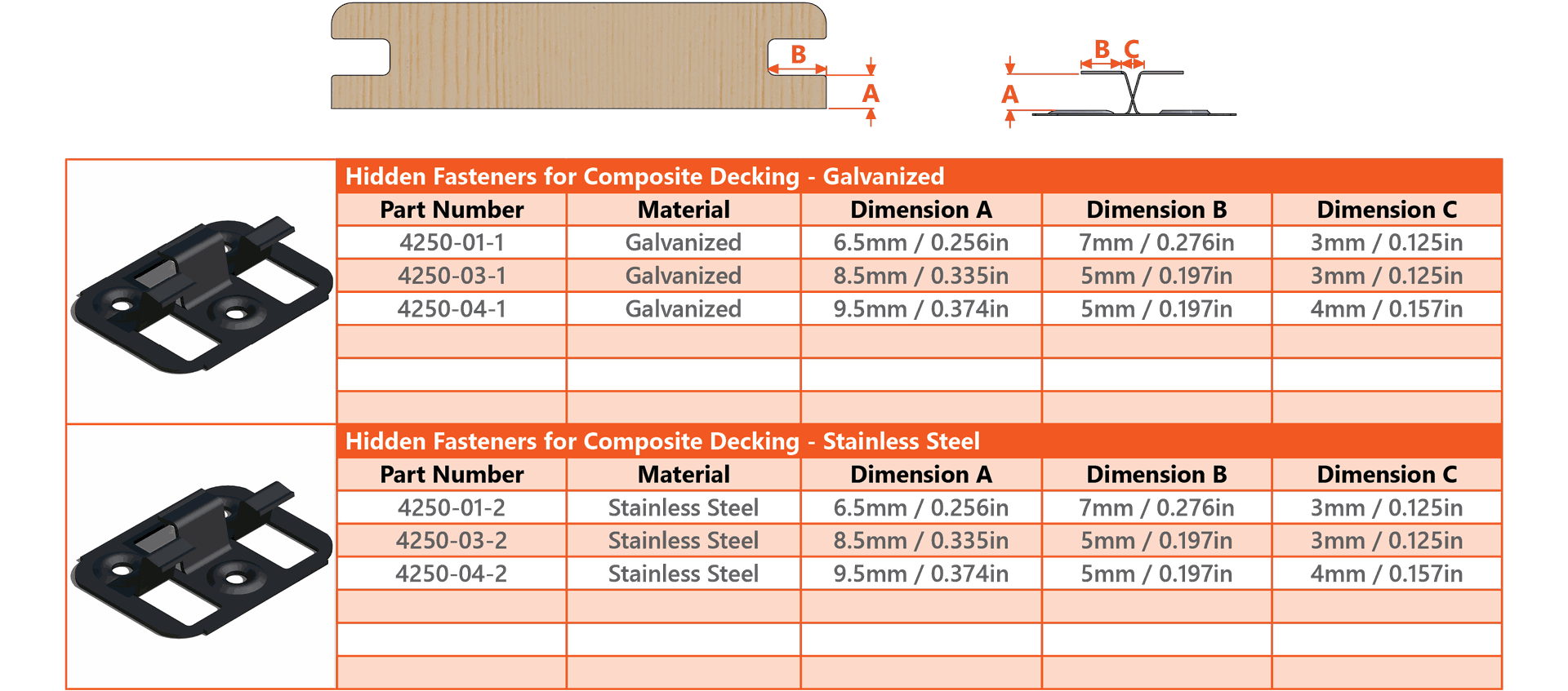 Hidden Deck Fasteners | Frueh Building Systems